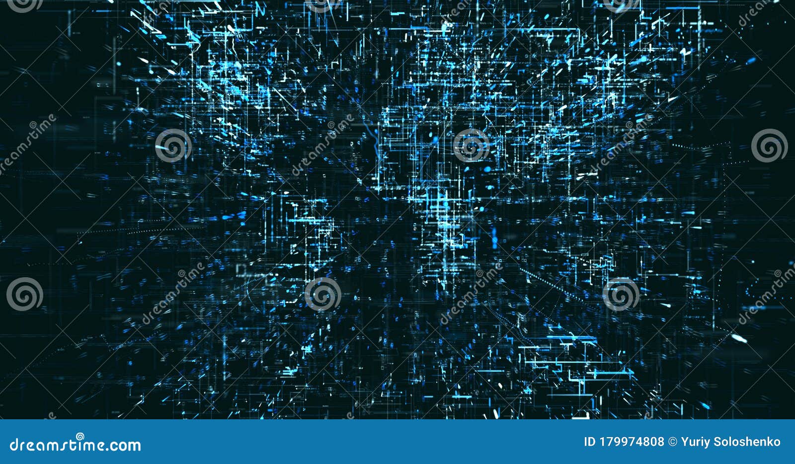 Abstract Digital Network Data Background, 3D Rendering Stock ...