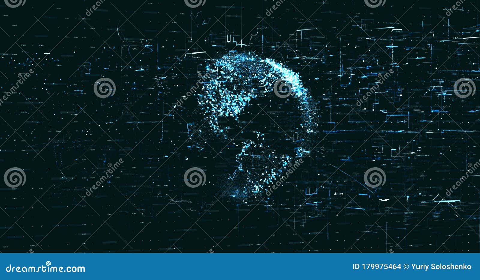 Abstract Digital Network Data Background, 3D Rendering Stock ...