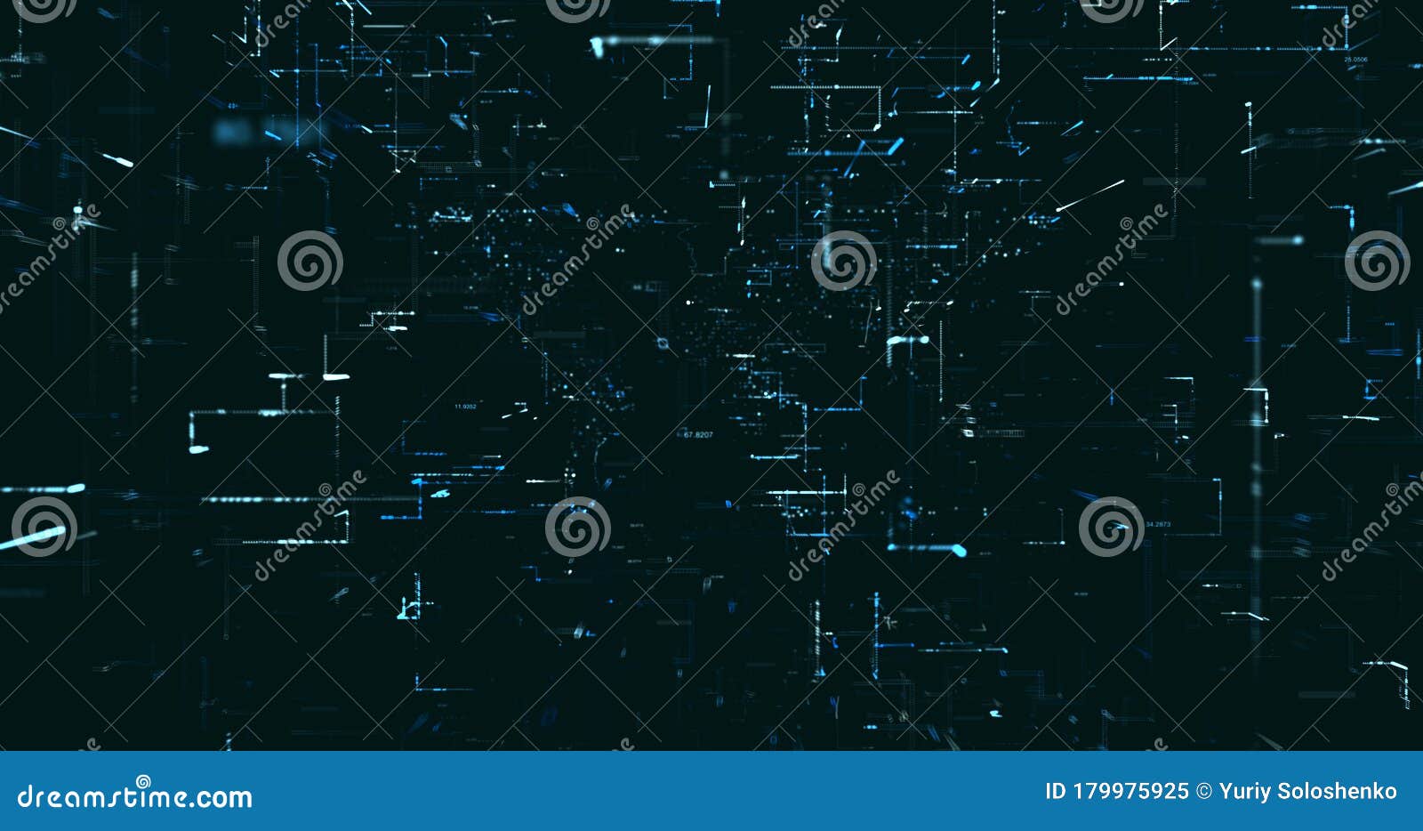 Abstract Digital Network Data Background, 3D Rendering Stock ...