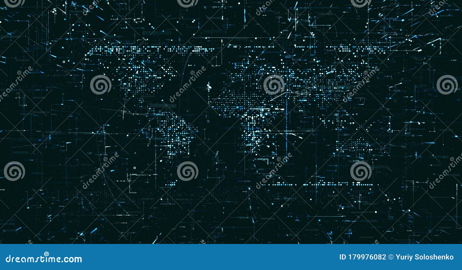 Abstract Digital Network Data Background, 3D Rendering Stock ...