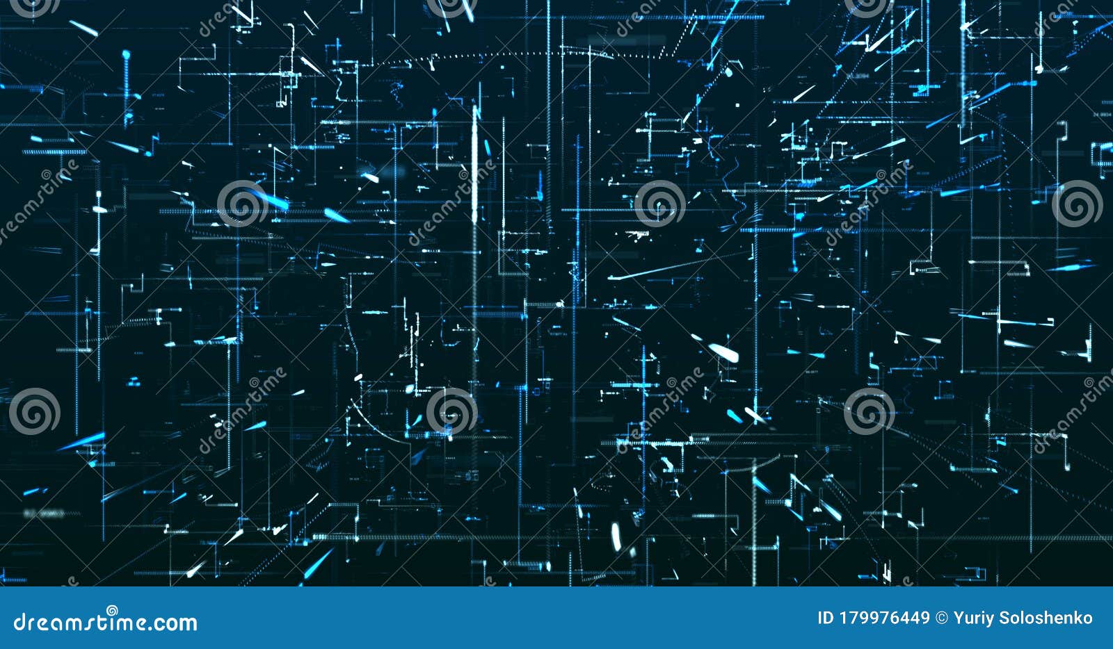 Abstract Digital Network Data Background, 3D Rendering Stock ...