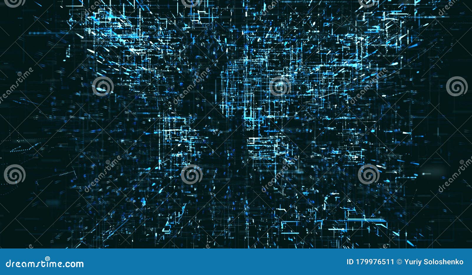 Abstract Digital Network Data Background, 3D Rendering Stock ...