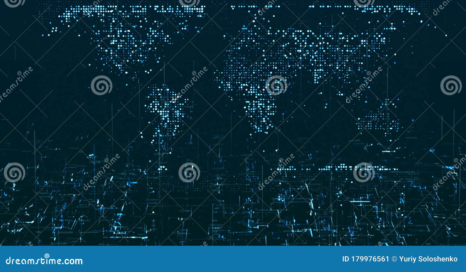 Abstract Digital Network Data Background, 3D Rendering Stock ...