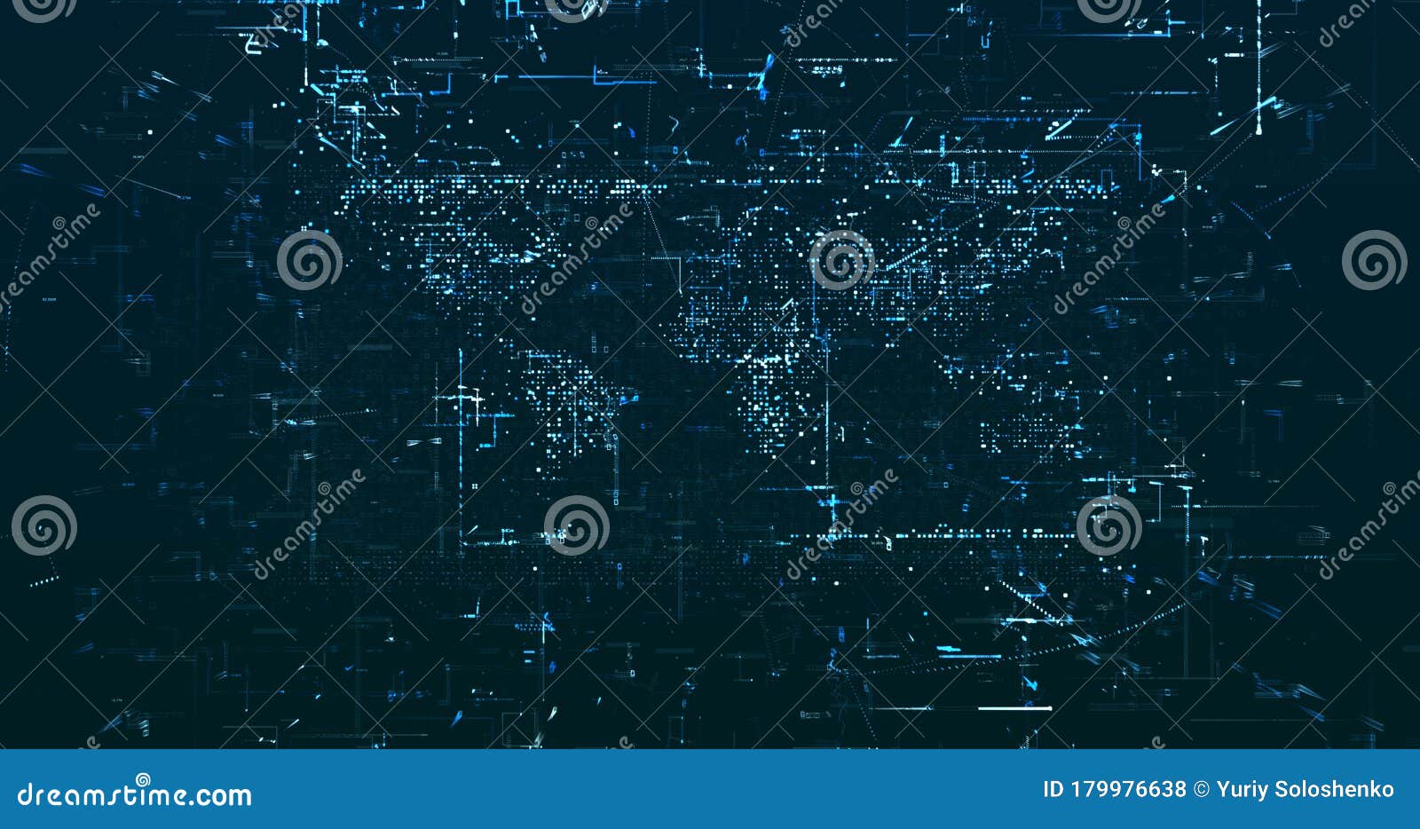 Abstract Digital Network Data Background, 3D Rendering Stock ...
