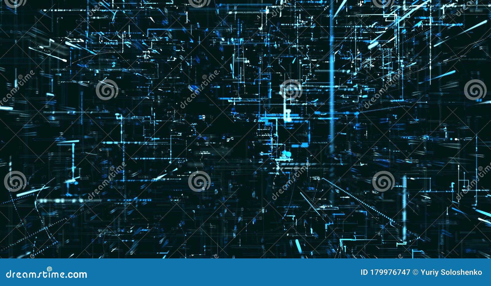 Abstract Digital Network Data Background, 3D Rendering Stock ...