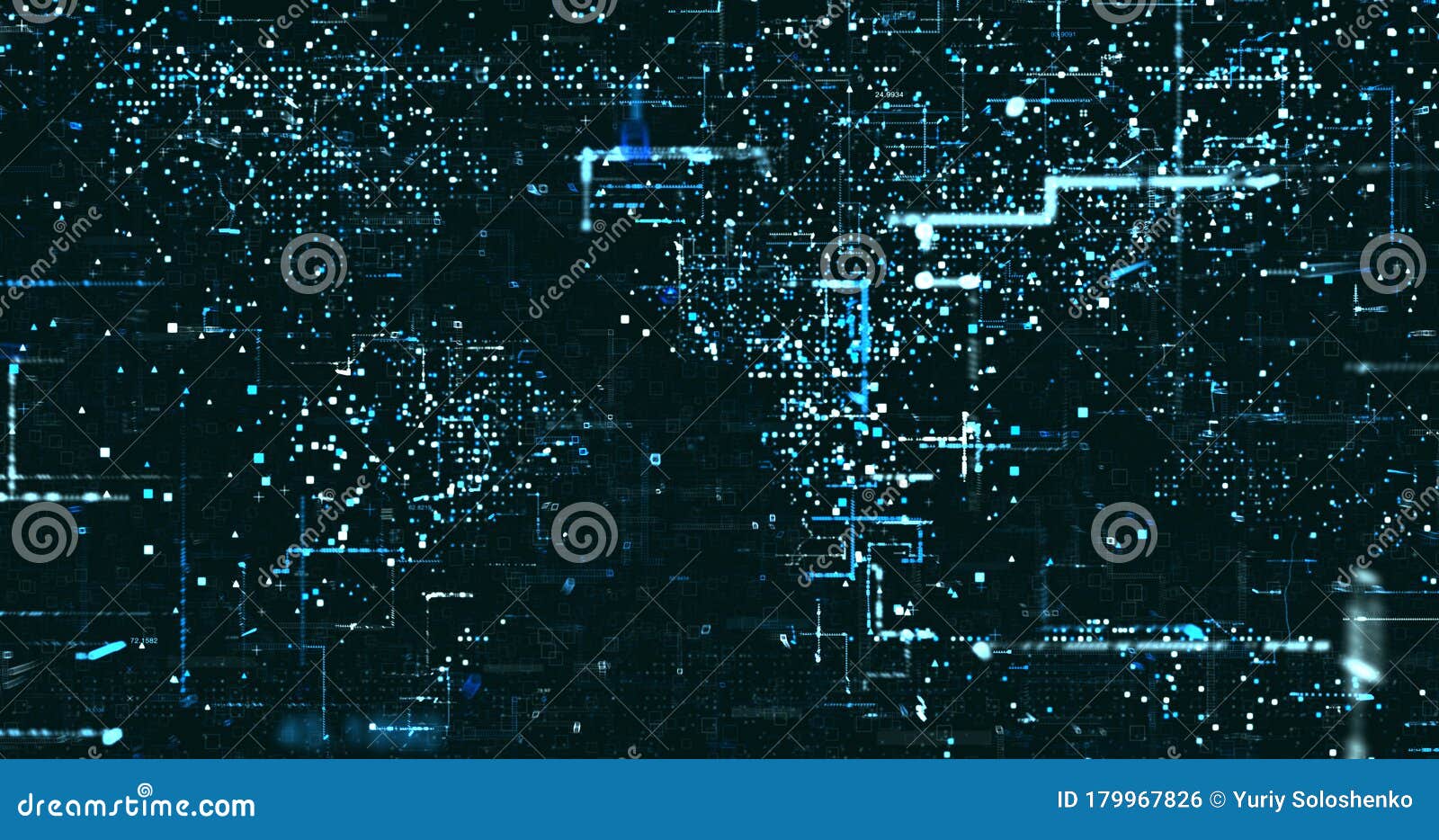 Abstract Digital Network Data Background, 3D Rendering Stock ...