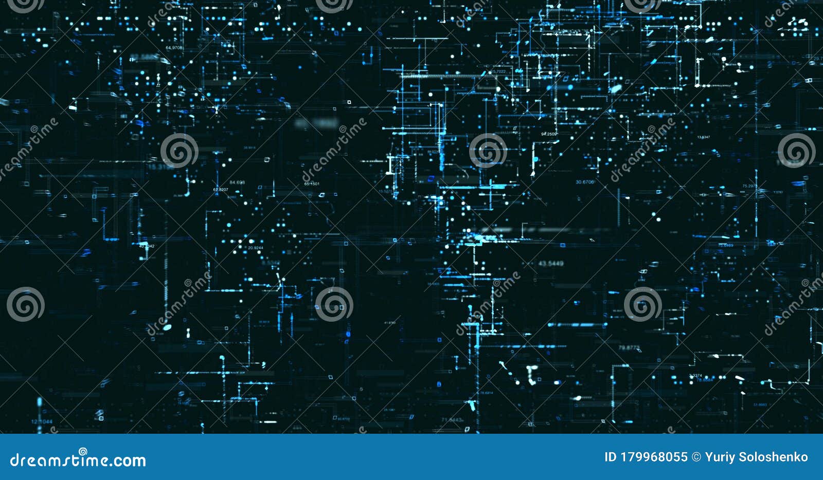 Abstract Digital Network Data Background, 3D Rendering Stock ...