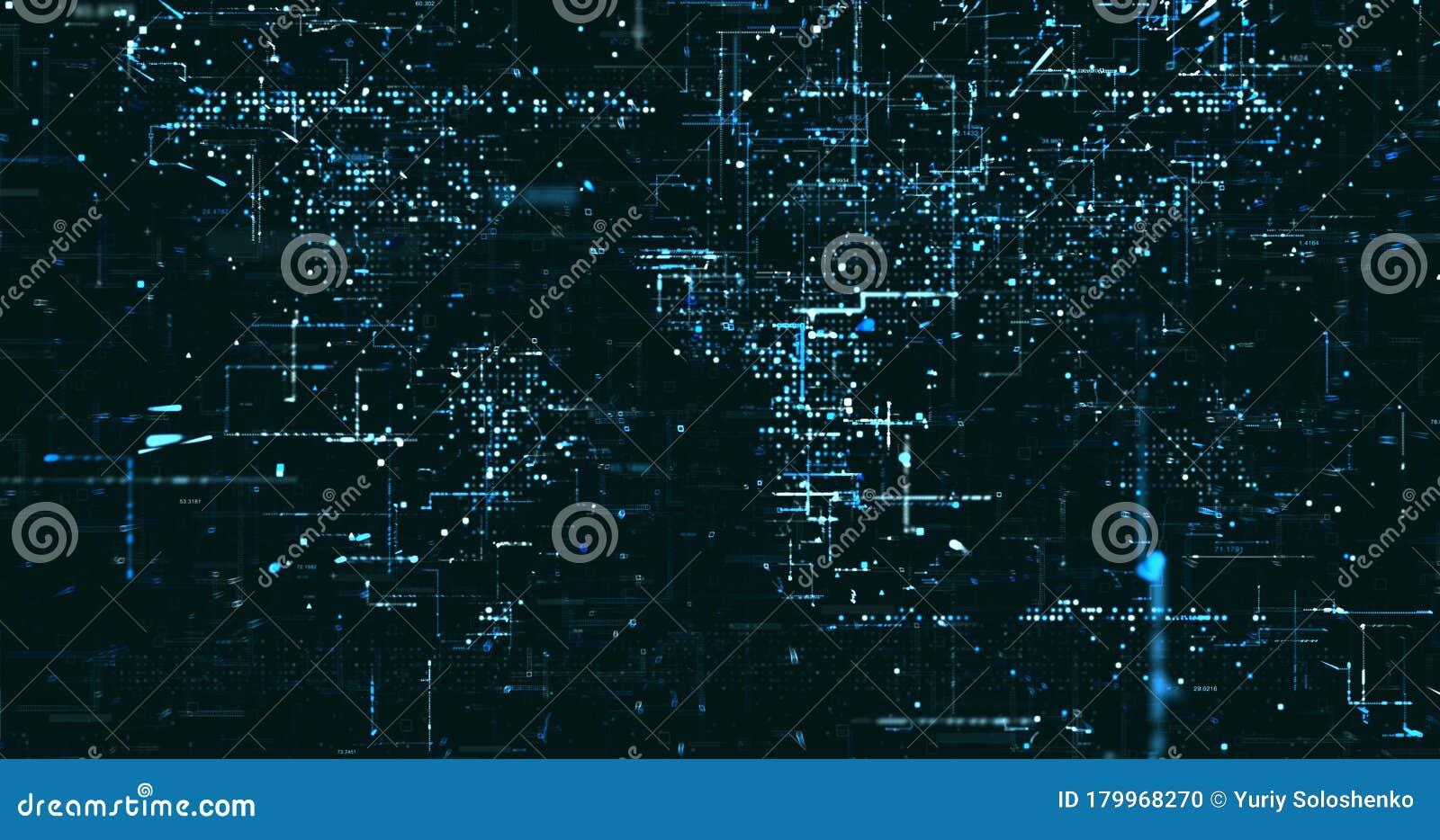 Abstract Digital Network Data Background, 3D Rendering Stock ...