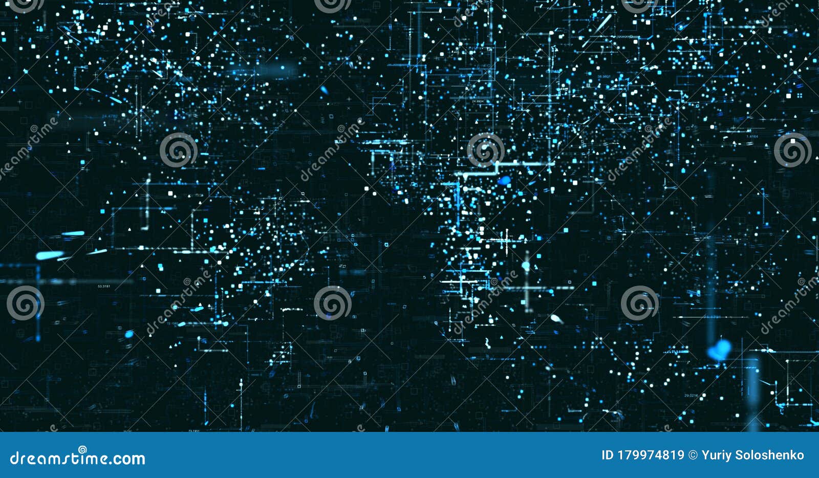 Abstract Digital Network Data Background, 3D Rendering Stock ...