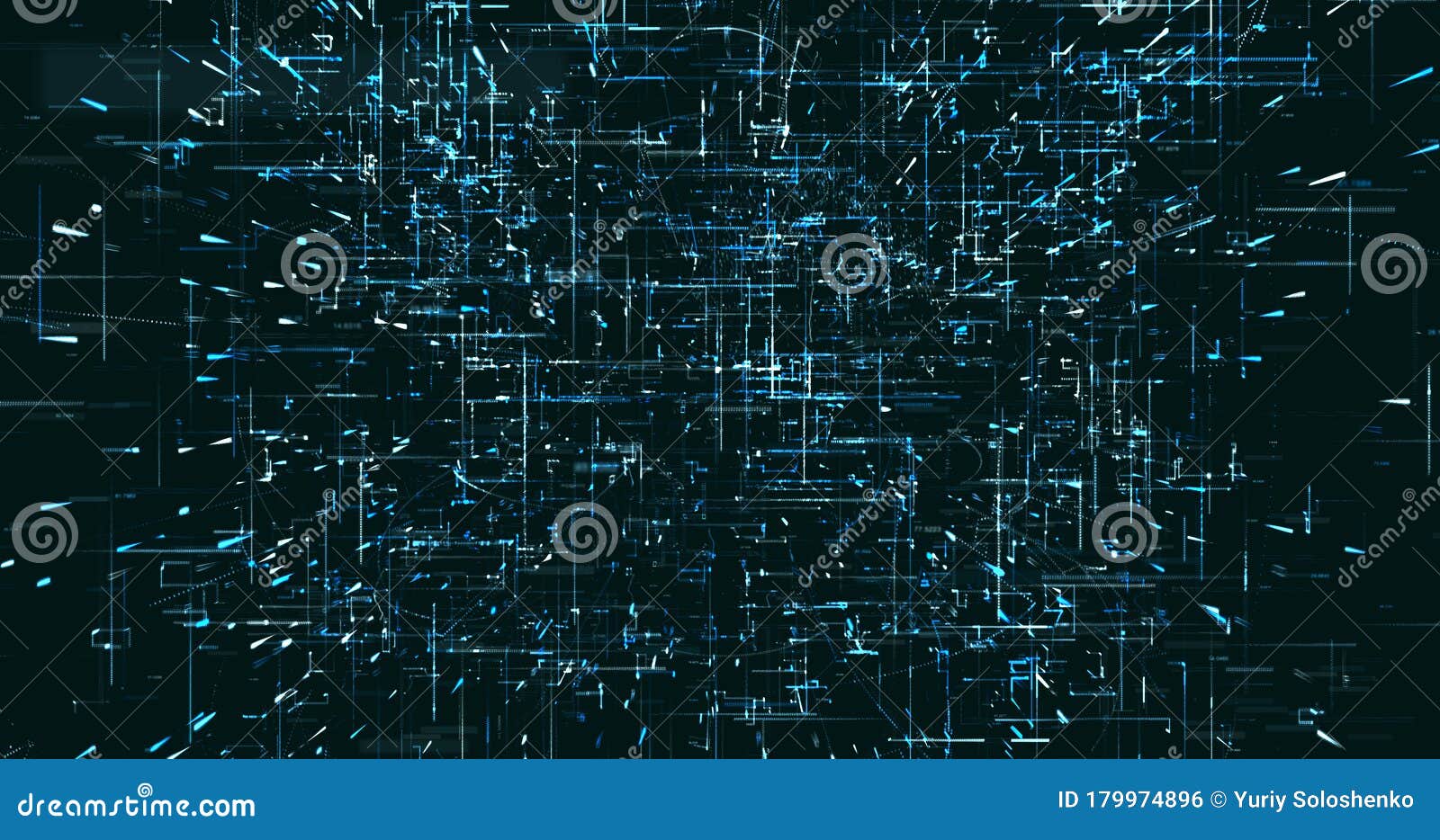 Abstract Digital Network Data Background, 3D Rendering Stock ...