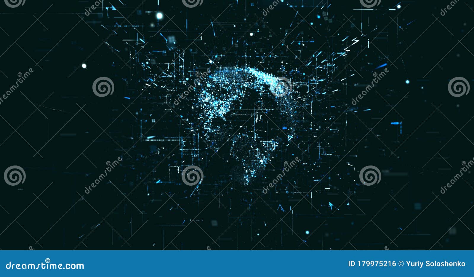 Abstract Digital Network Data Background, 3D Rendering Stock ...