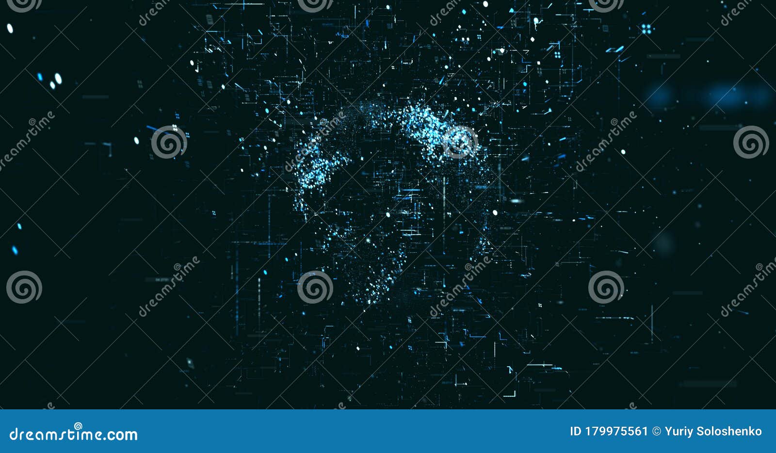 Abstract Digital Network Data Background, 3D Rendering Stock ...