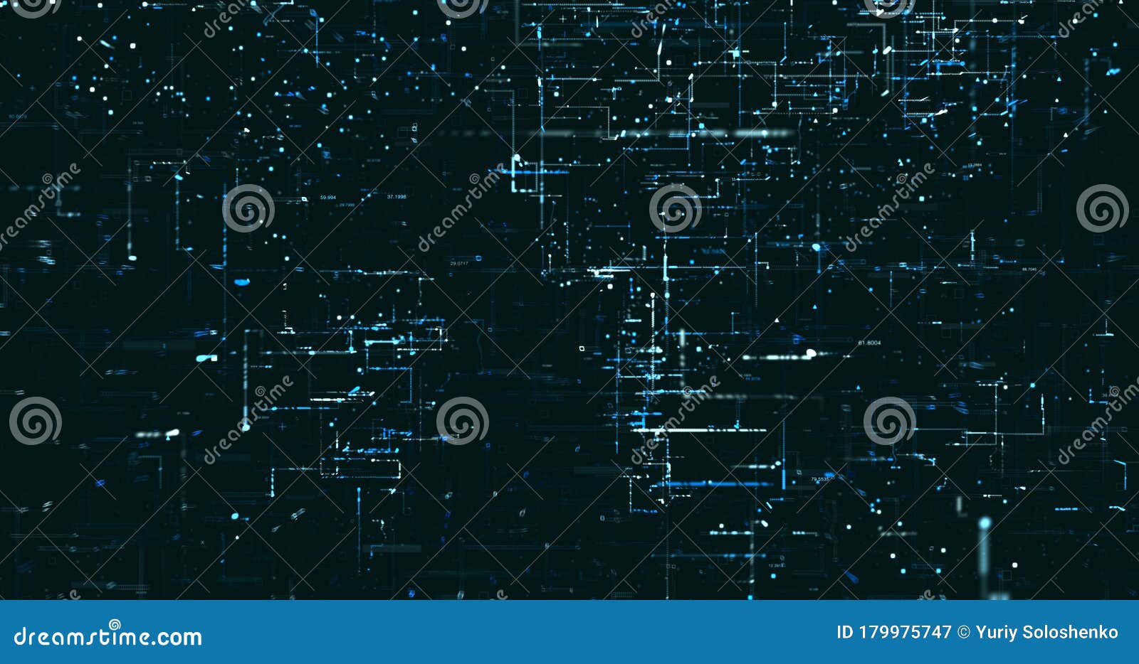 Abstract Digital Network Data Background, 3D Rendering Stock ...