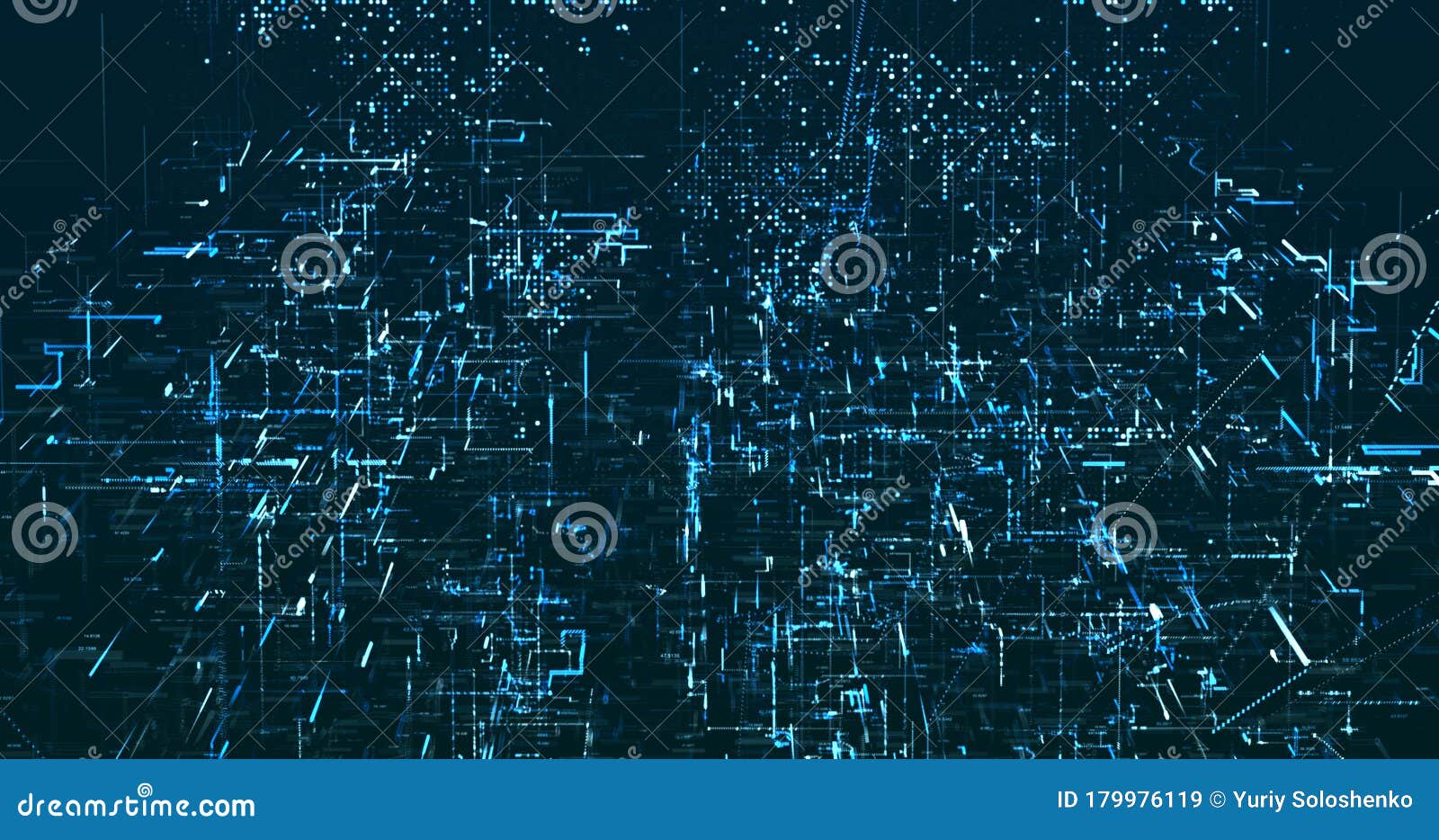 Abstract Digital Network Data Background, 3D Rendering Stock ...