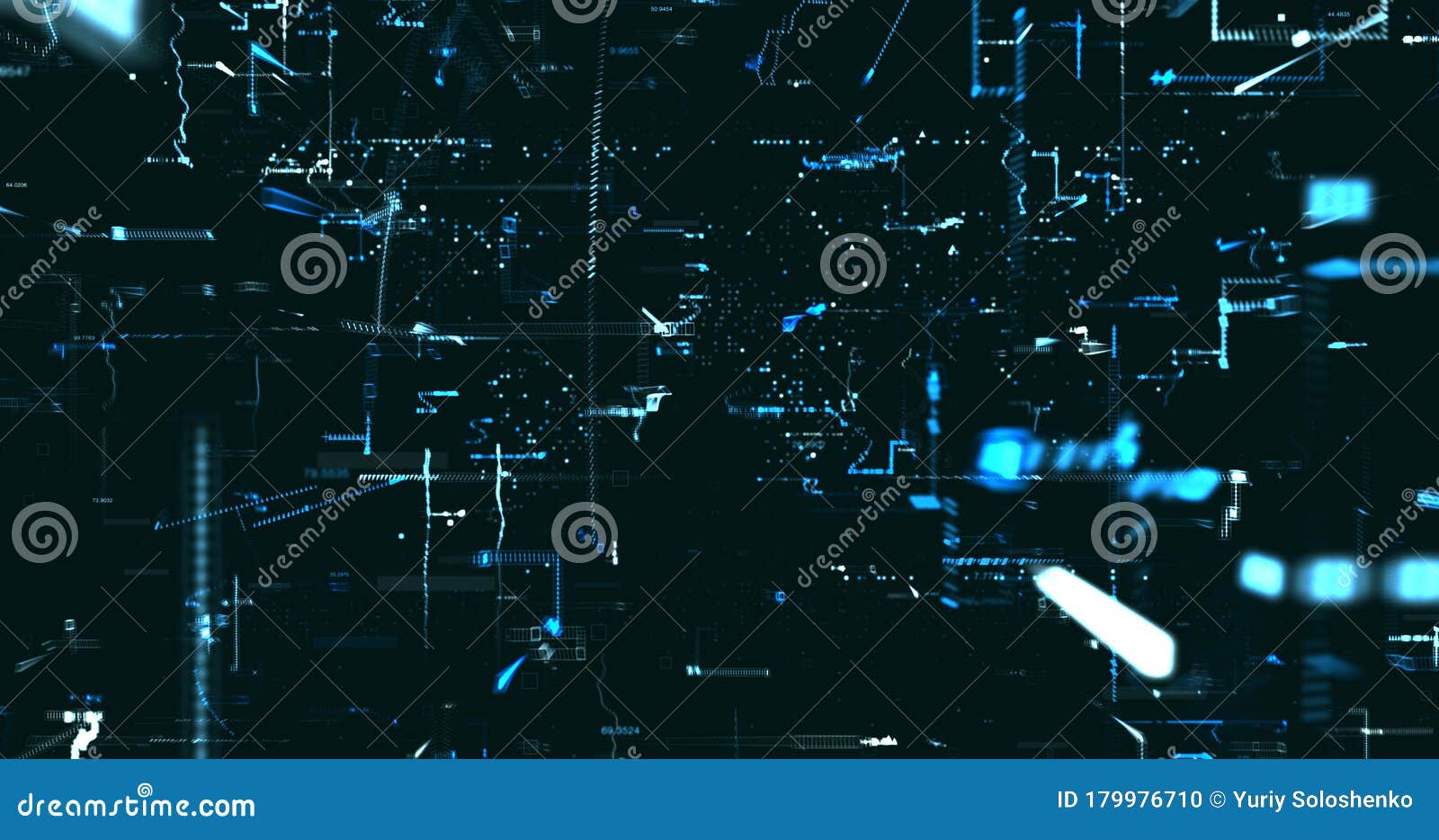 Abstract Digital Network Data Background, 3D Rendering Stock ...