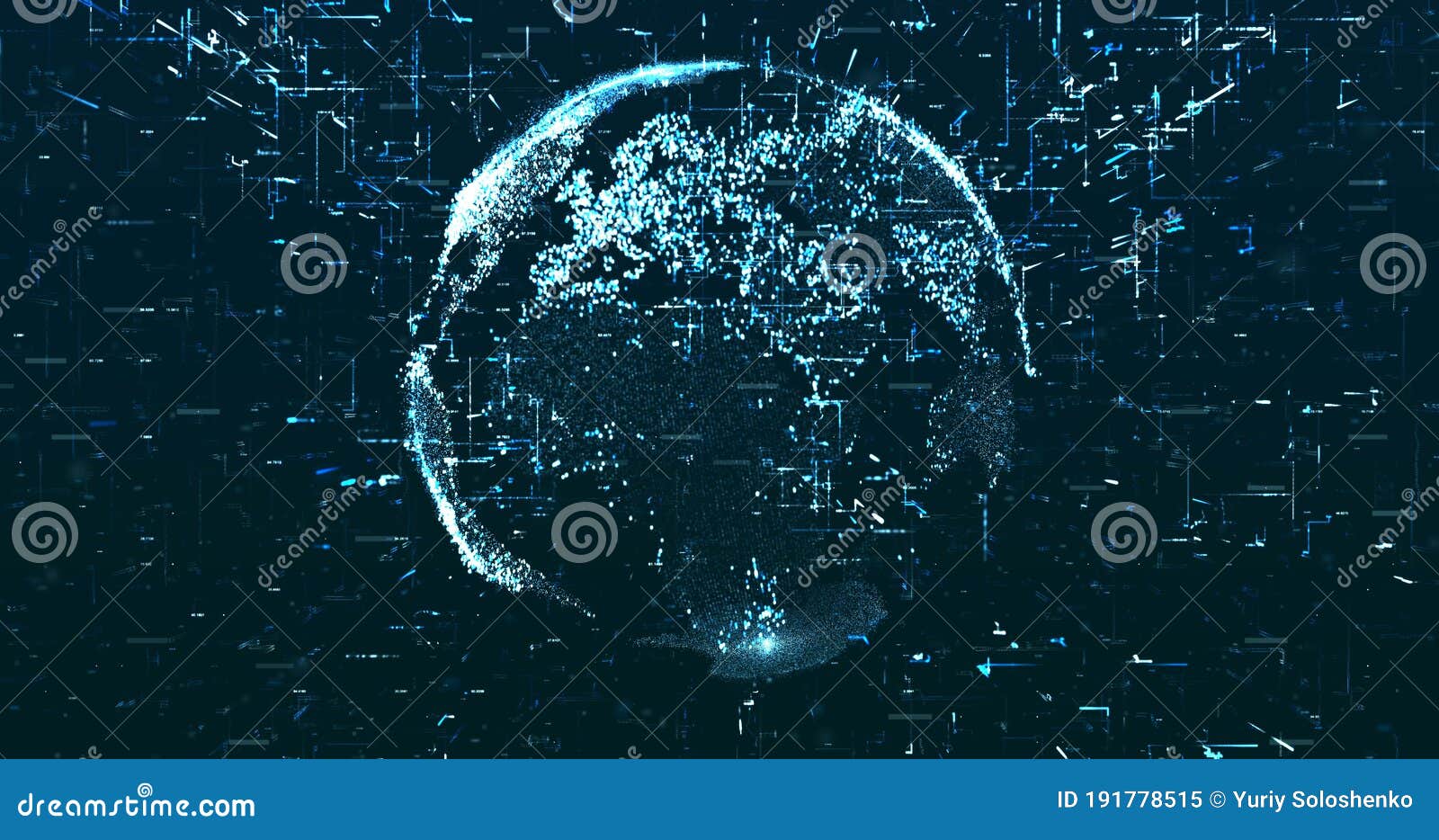 Abstract Digital Network Data Background, 3D Rendering Illustration ...