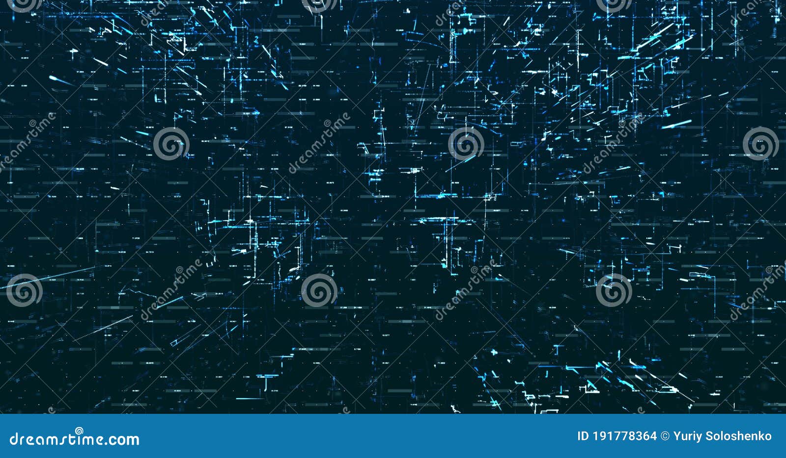 Abstract Digital Network Data Background, 3D Rendering Illustration ...