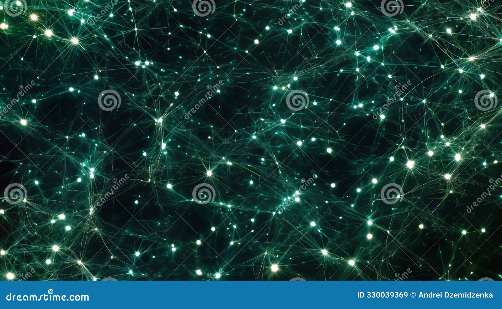 This Abstract Digital Network Shows Data Flow and Communication through ...