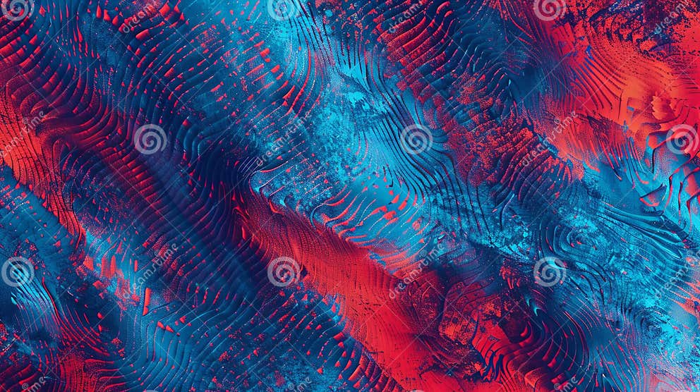 Abstract Digital Noise Pattern Background in Vibrant Blue and Red Hues ...