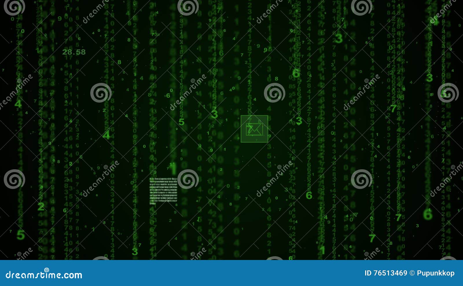 Abstract Digital Number Background Stock Image - Image of design, green ...