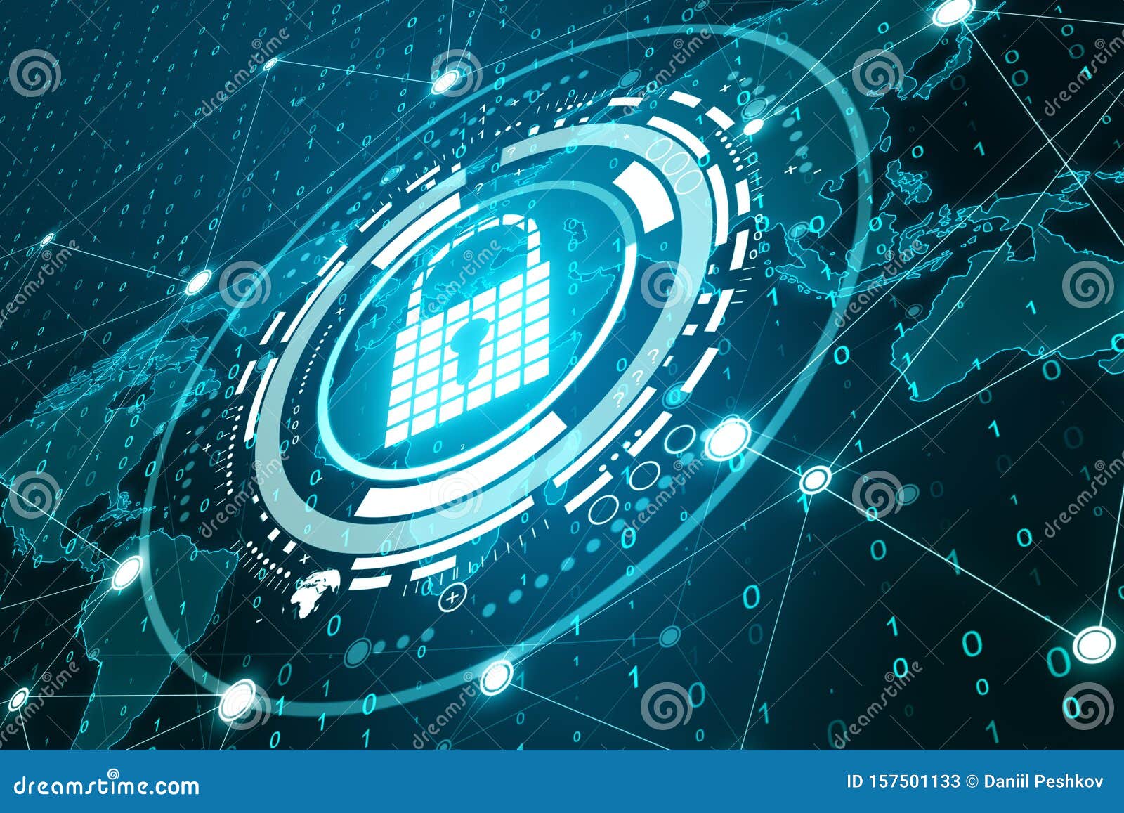 Abstract Digital Padlock Backdrop Stock Illustration - Illustration of ...