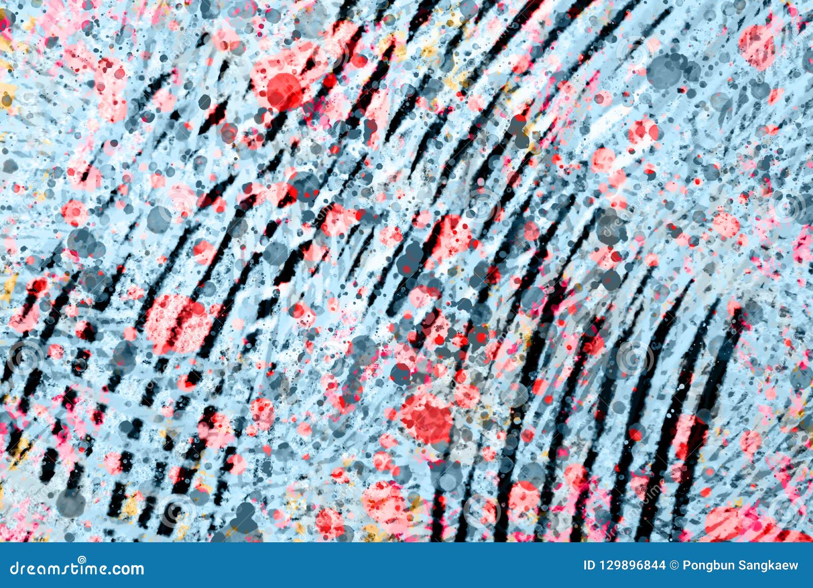 Abstract Digital Paint Splatter Orange Dot Blue and Black Background ...