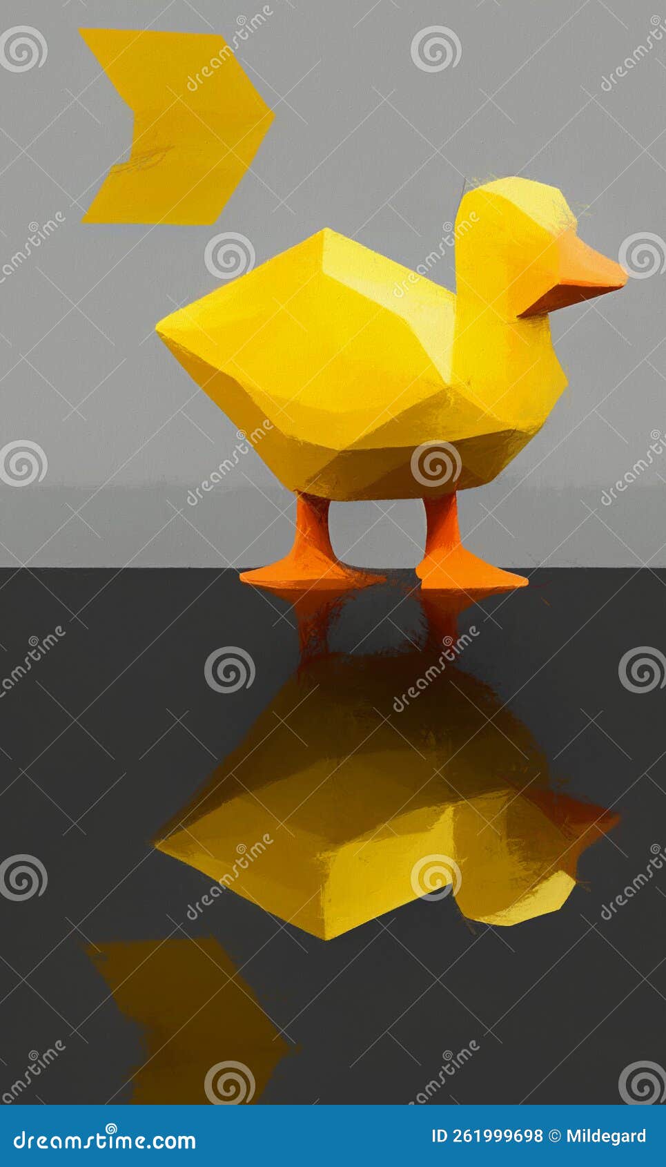 Low Poly Duck - Stylized Digital Art Stock Illustration - Illustration ...