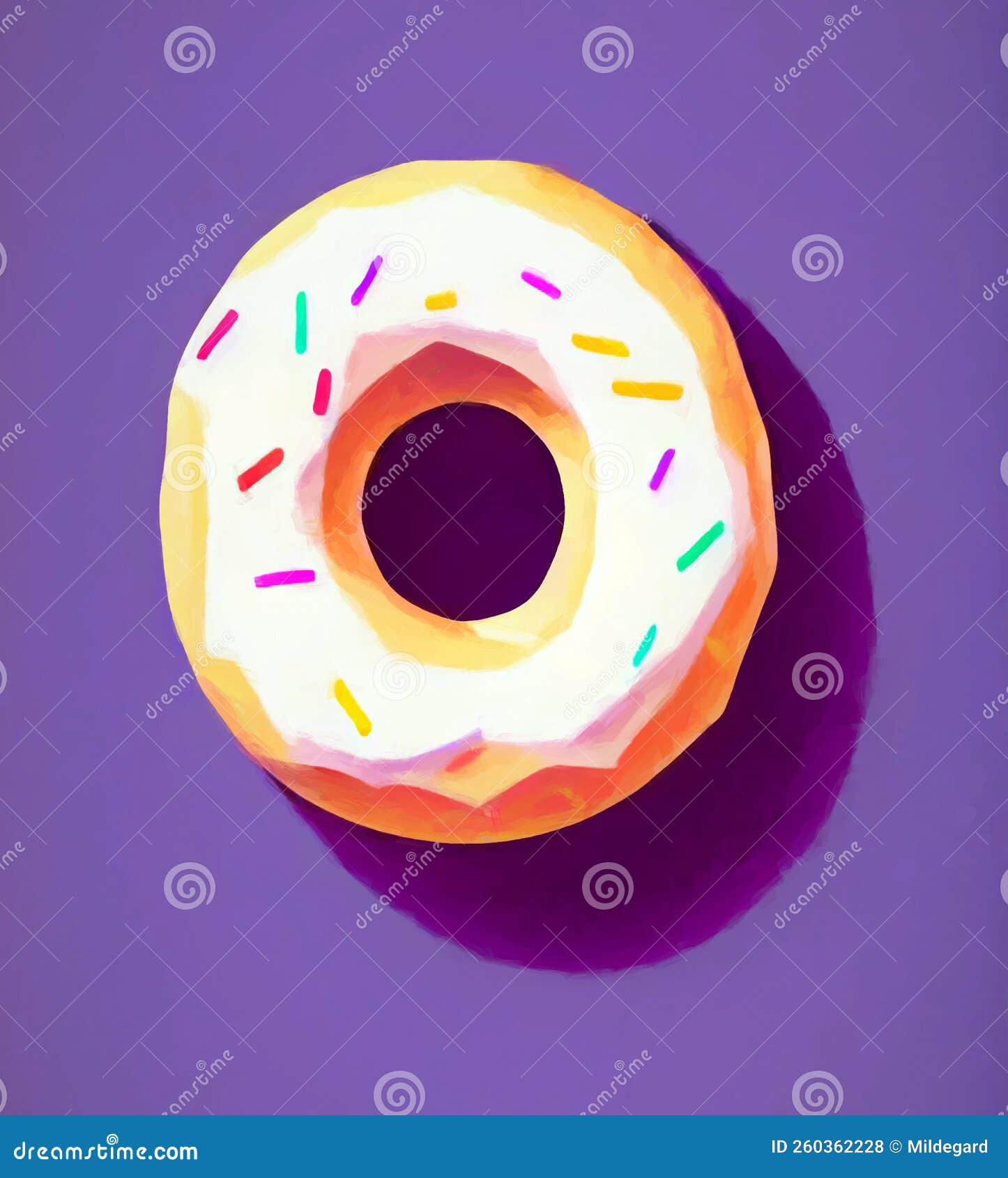 Low Poly Donut - Stylized Digital Art Stock Image | CartoonDealer.com ...