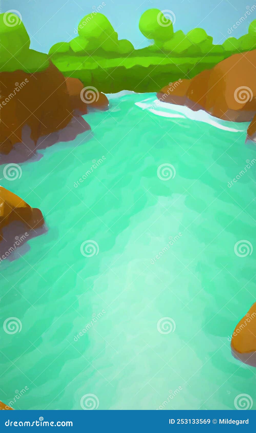Green River during an Algae Bloom - Abstract Digital Art Stock ...