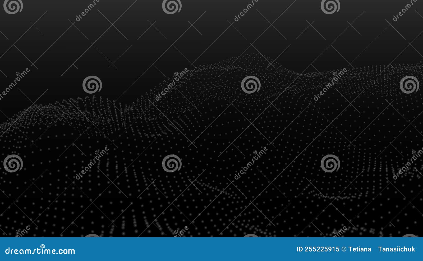 Futuristic Point Wave. Digital Wave of Particles. Technology Background ...