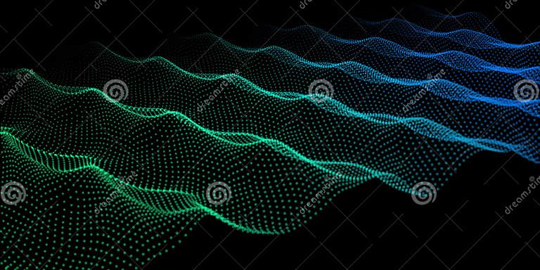 Abstract Digital Particles Color Background. Technology Background ...