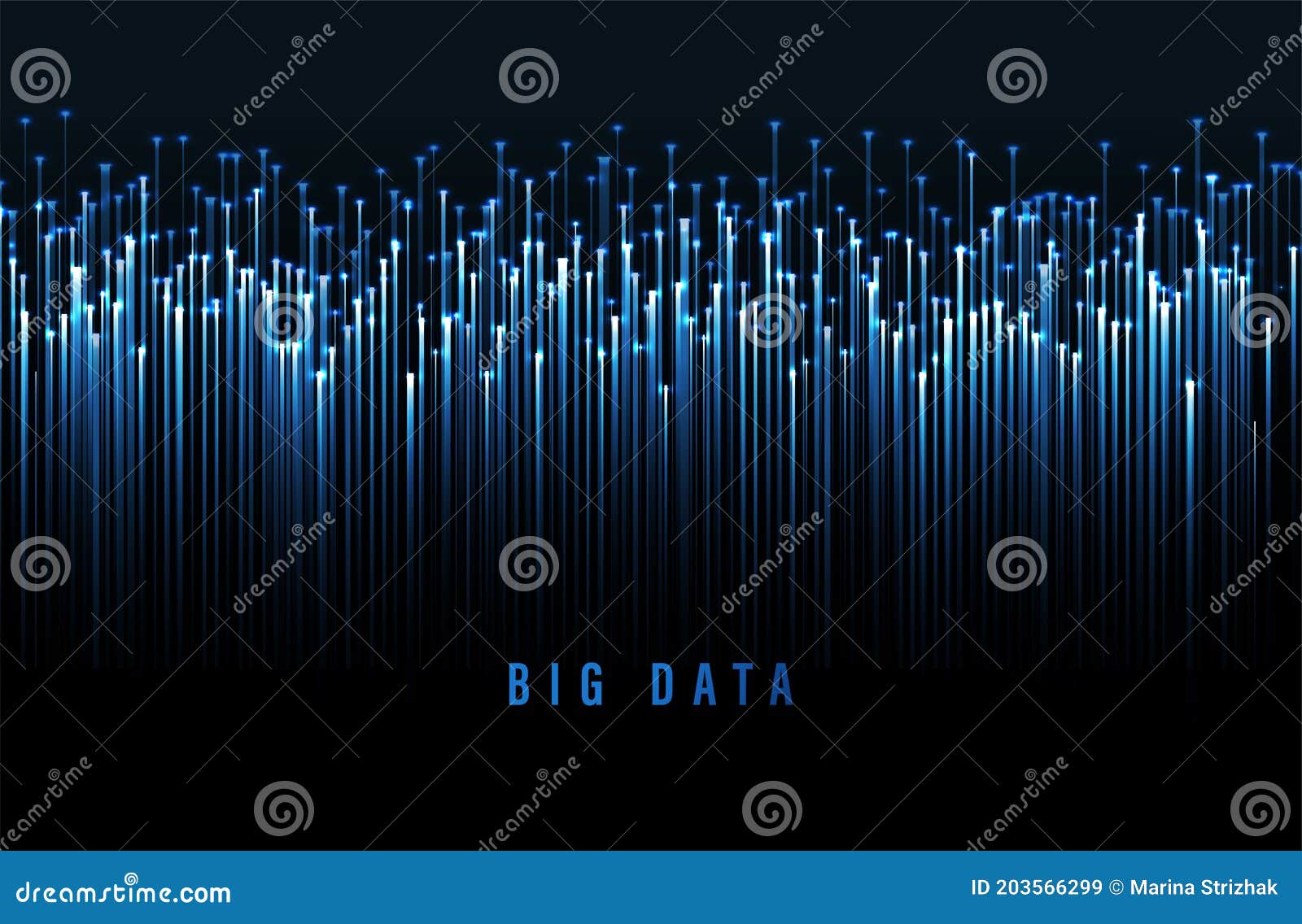 Abstract Digital Particles Vector Abstract Big Data Visualization Stock Vector Illustration