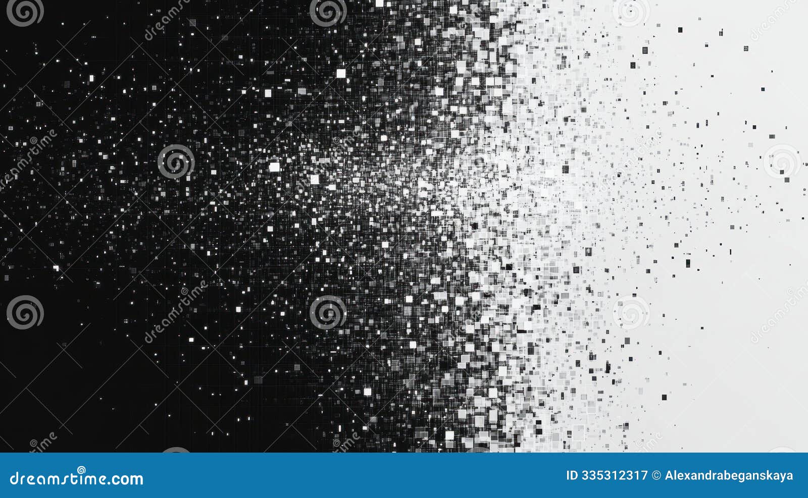 Abstract Digital Pixelated Disintegration Effect on Image Stock ...