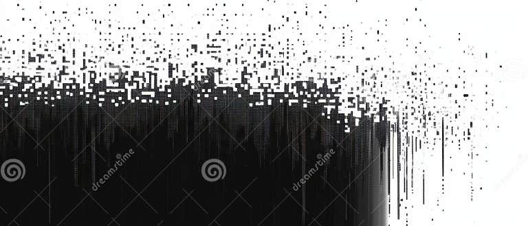 Abstract Digital Pixelated Disintegration Effect on Image Stock ...