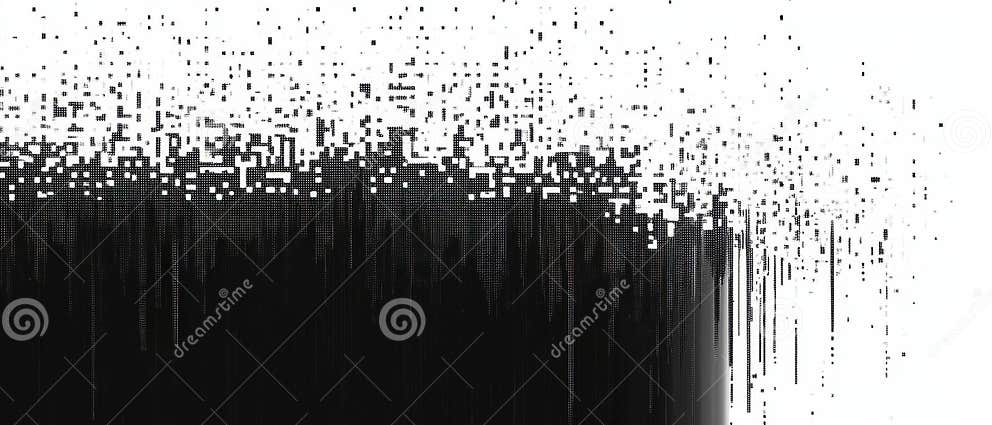 Abstract Digital Pixelated Disintegration Effect on Image Stock ...