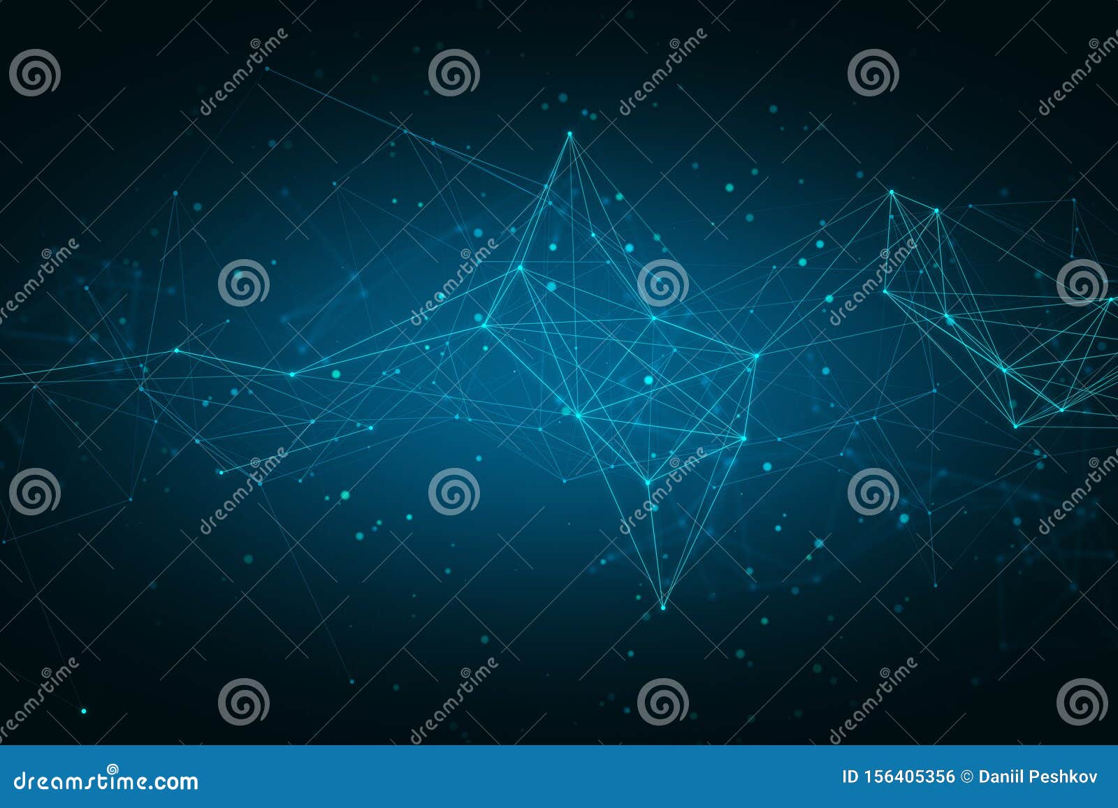 Abstract Digital Polygons Background Stock Illustration - Illustration ...