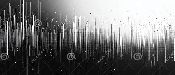 Abstract Digital Rain Background with White Binary Code Lines Stock ...