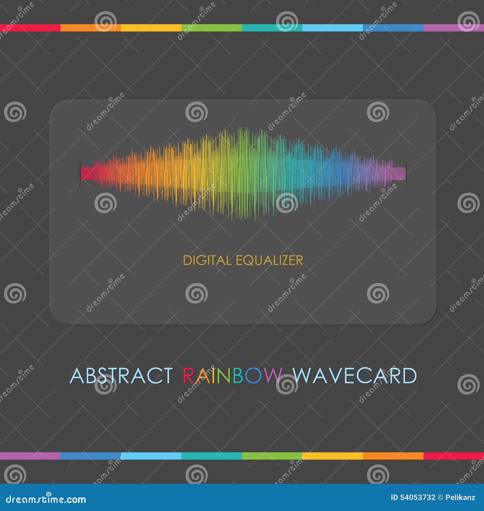 Abstract Digital Rainbow Equalizer Card Stock Vector - Illustration of ... Abstract Digital Rainbow Equalizer Card Stock Vector - Illustration of ...