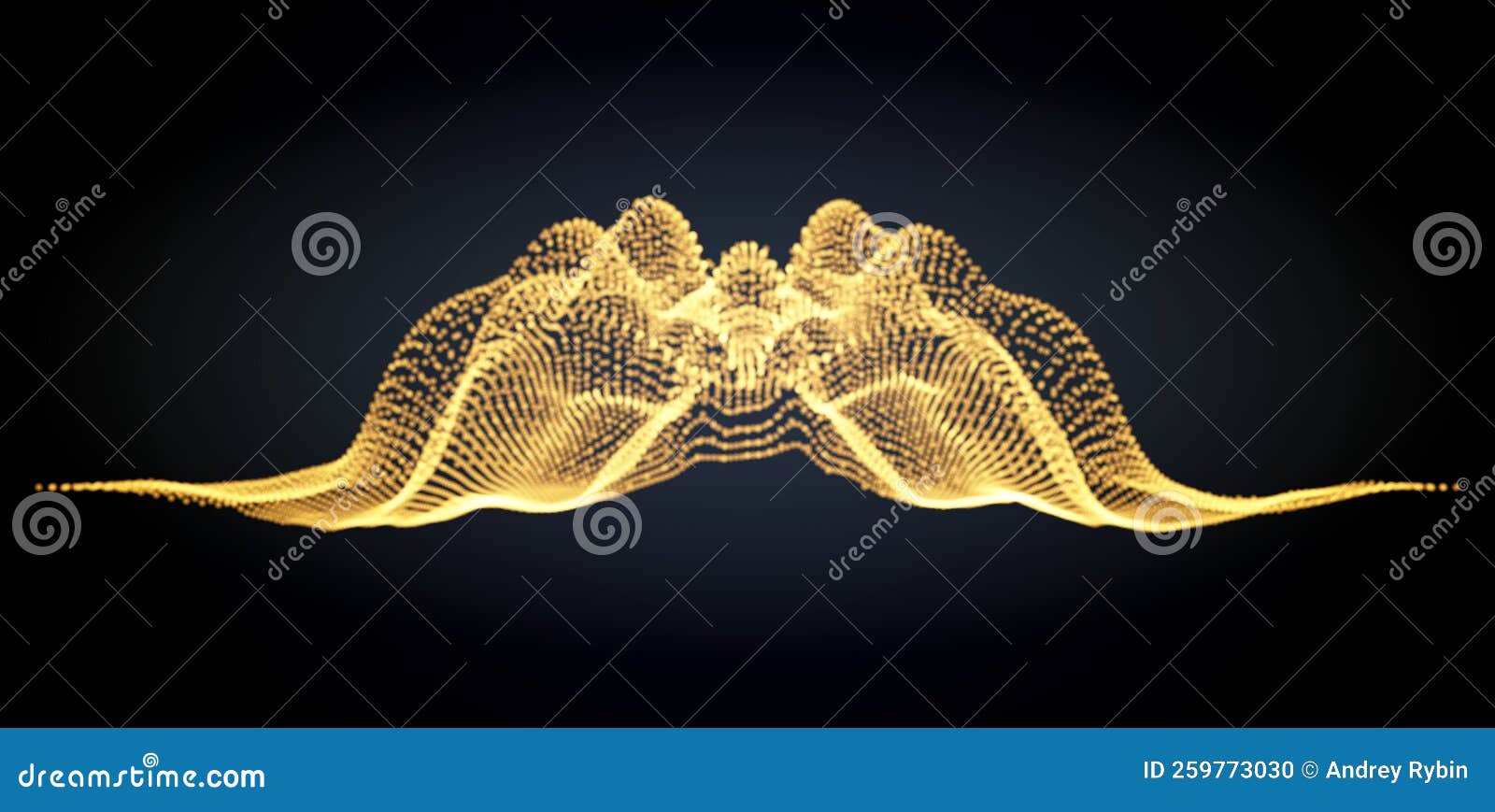 Abstract Digital Signal with Flowing Particles. Cyber or Technology ...