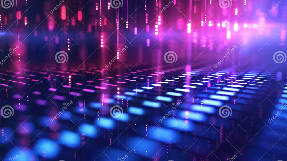 Abstract Digital Sound Equalizer. Linear Wave-like Sound. Stock ...