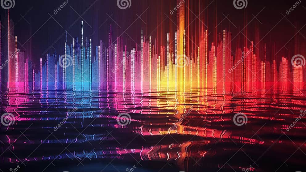 Abstract Digital Sound Equalizer. Linear Wave-like Sound. Stock Image ...