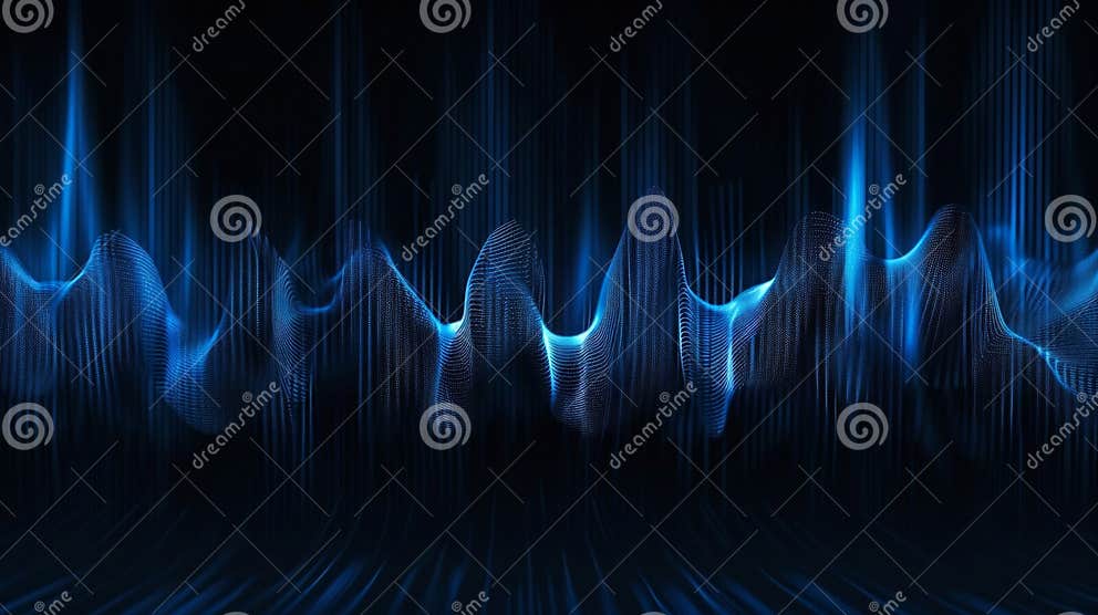 Abstract Digital Sound Waves Visualization Stock Photo - Image of ...
