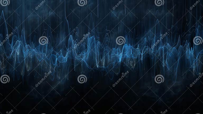 Abstract Digital Sound Waves Visualization Stock Image - Image of ...