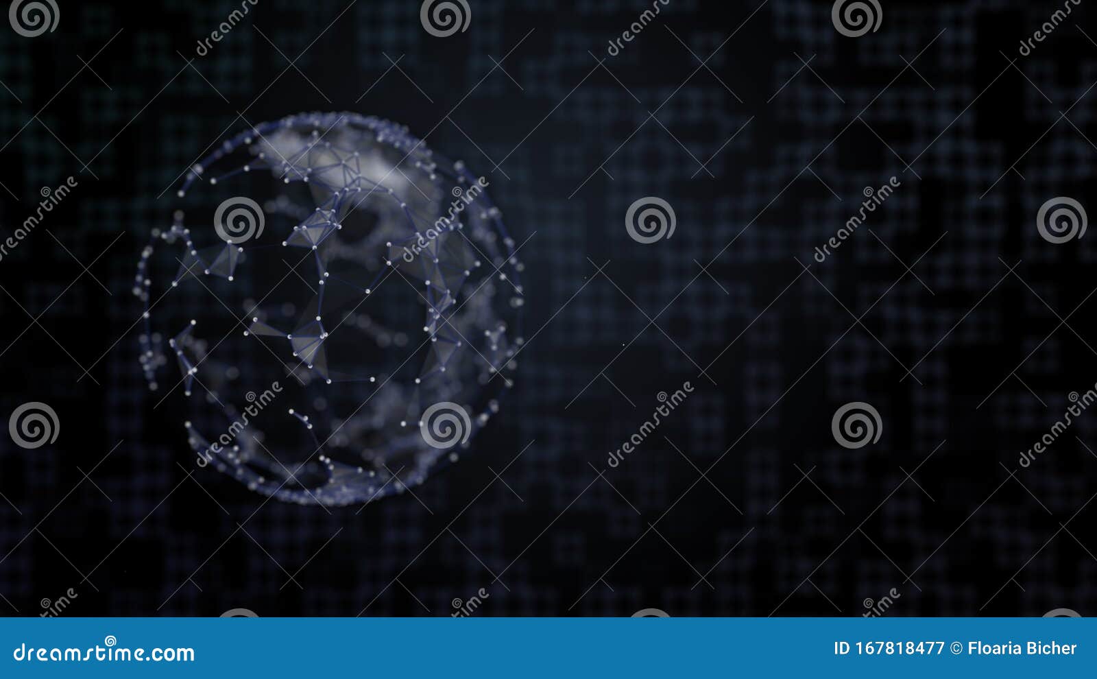 Abstract Digital Space Background with Flowing Particles Encryption ...