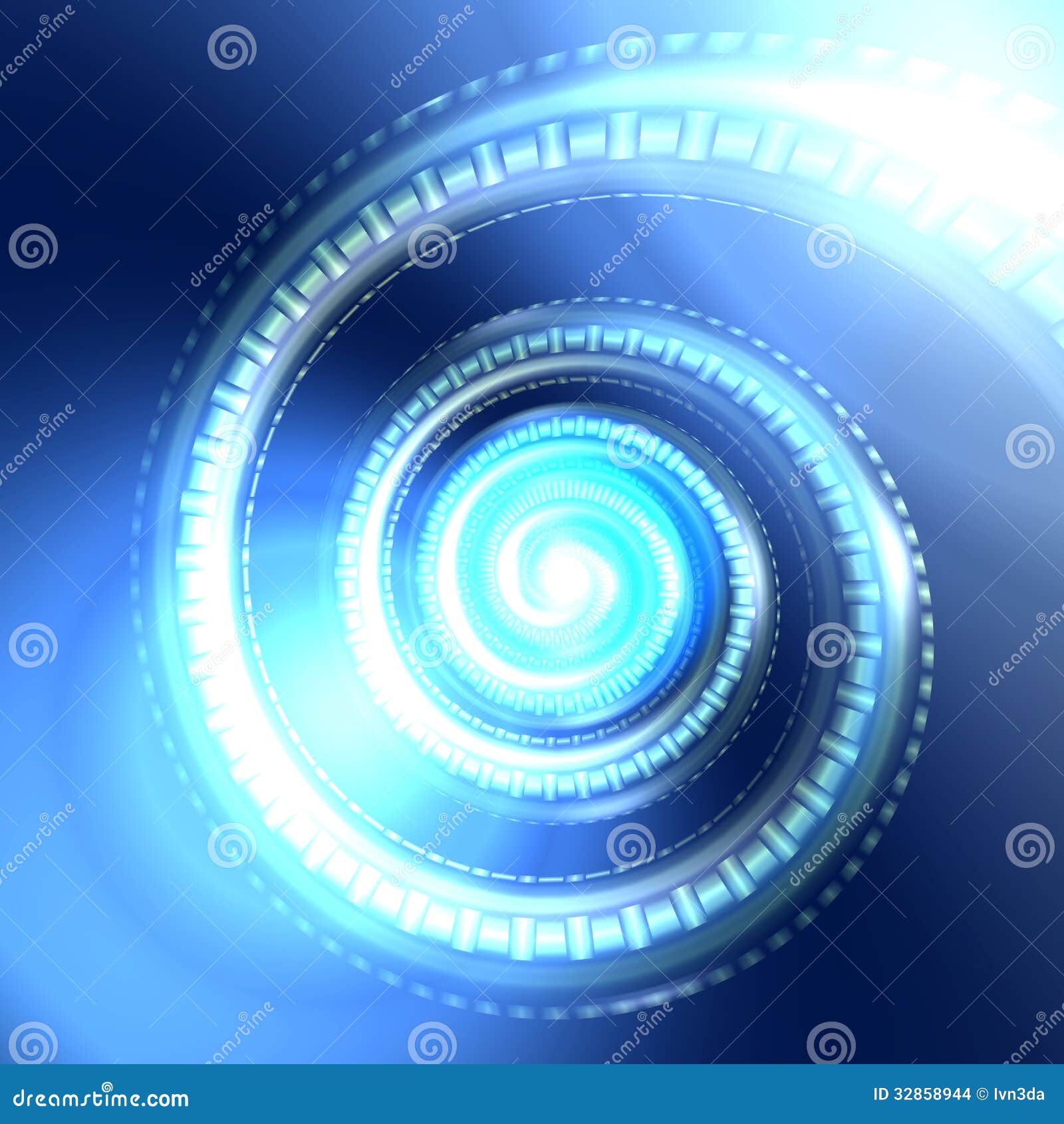 Abstract Digital Spiral Background Stock Illustration - Illustration of ...