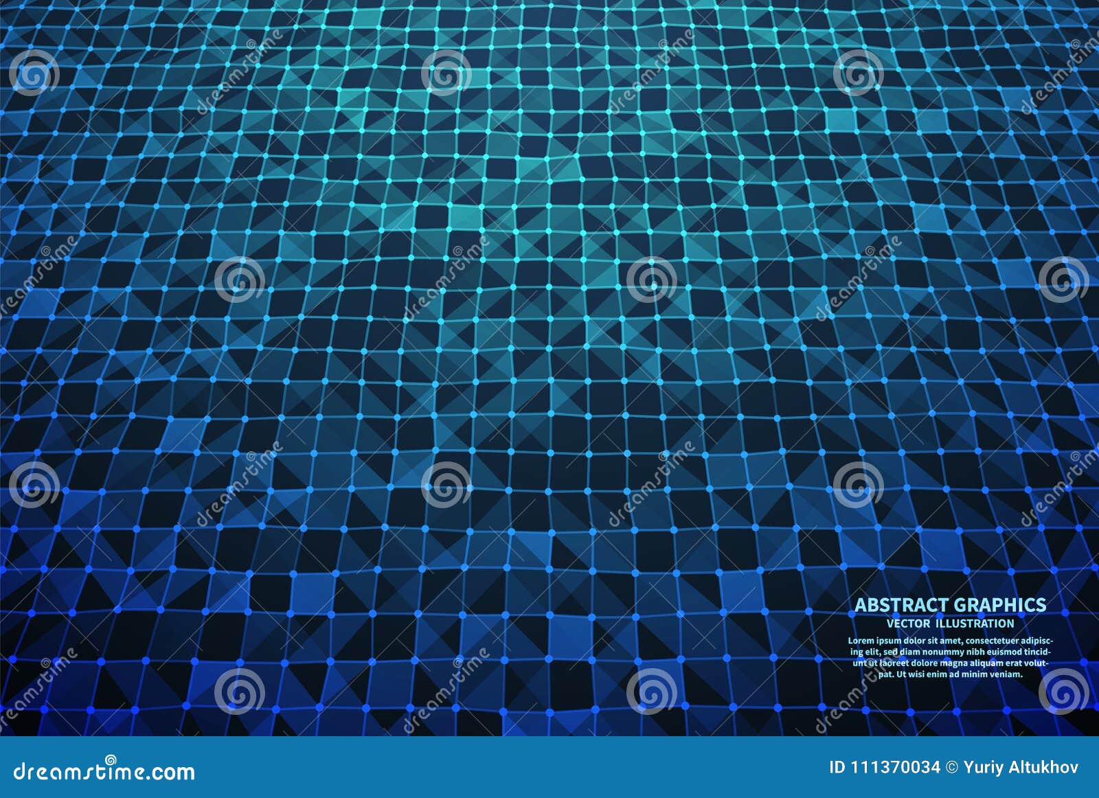 Abstract Digital Surface, Vector Illustration. Network Connections with ...
