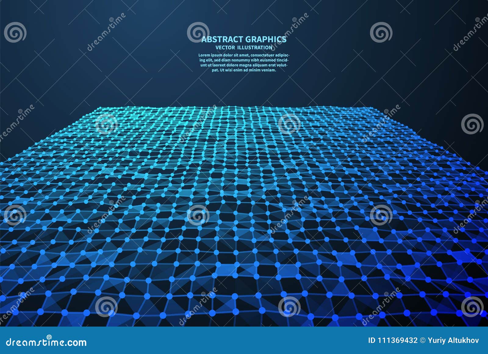 Abstract Digital Surface, Vector Illustration. Network Connections with ...