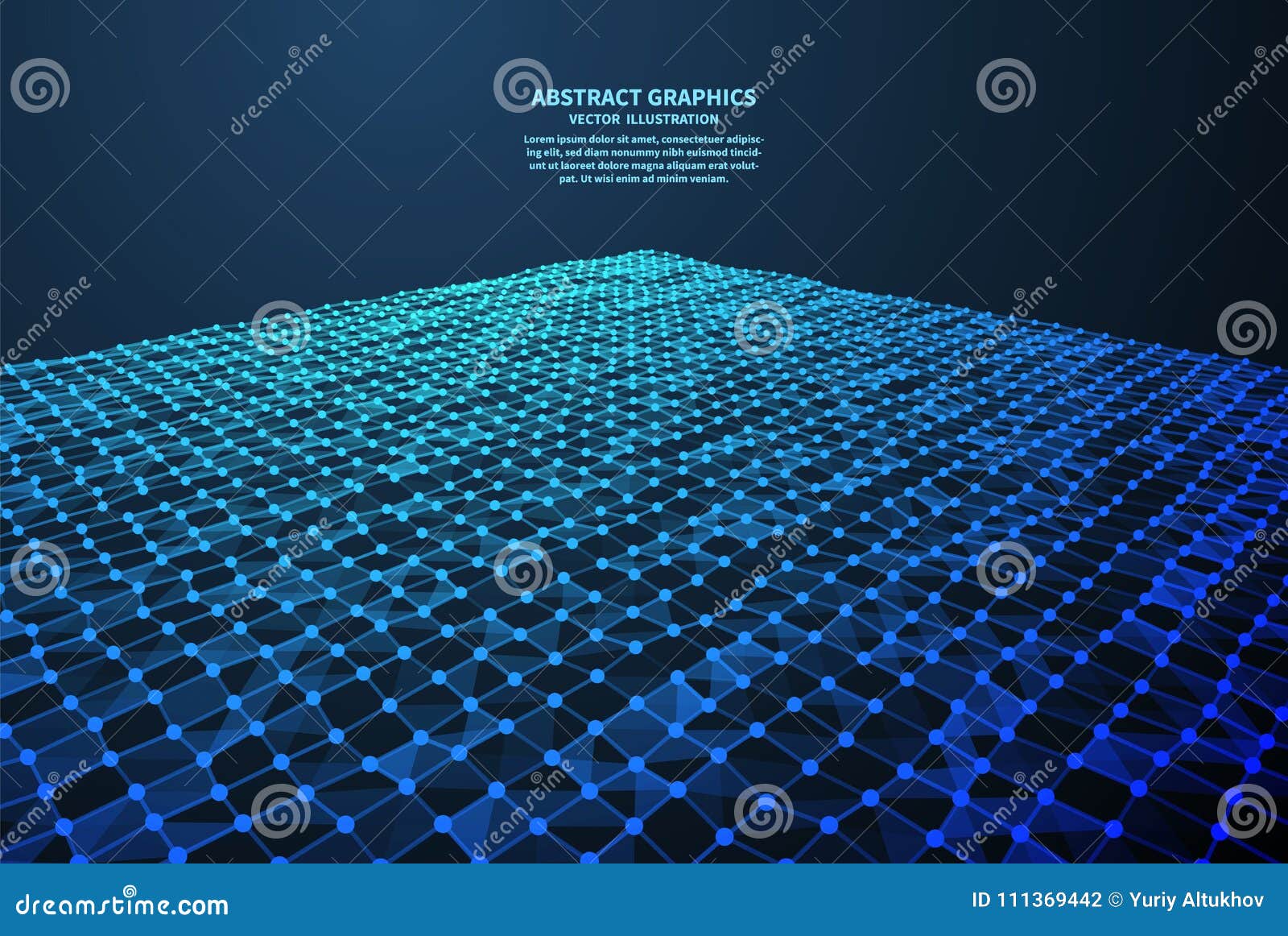 Abstract Digital Surface, Vector Illustration. Network Connections with ...