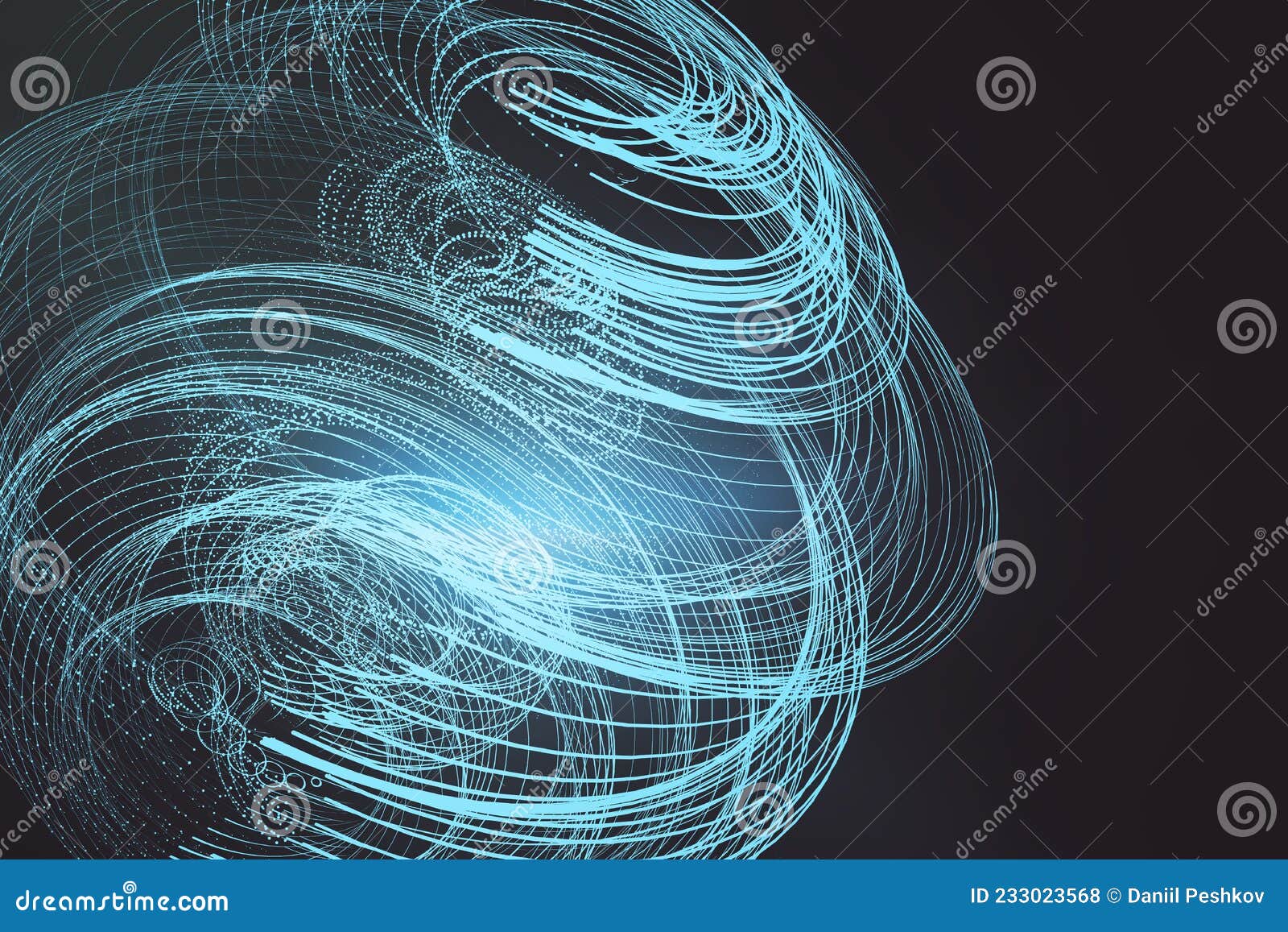 Abstract Digital Swirl Data Blue Wallpaper. Landing Page and Technology ...