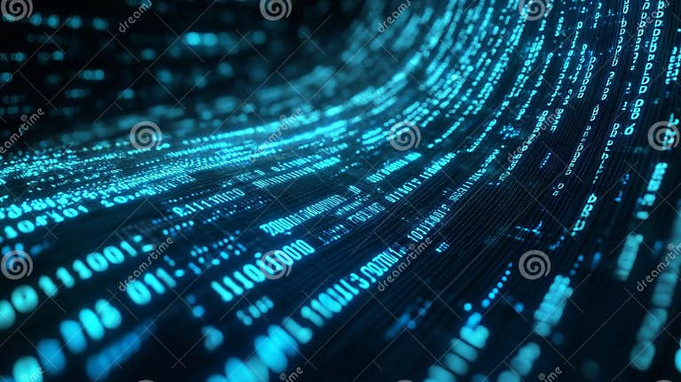 Abstract Digital Technology Background, Abstract Binary Code Background, Abstract Cyber ...